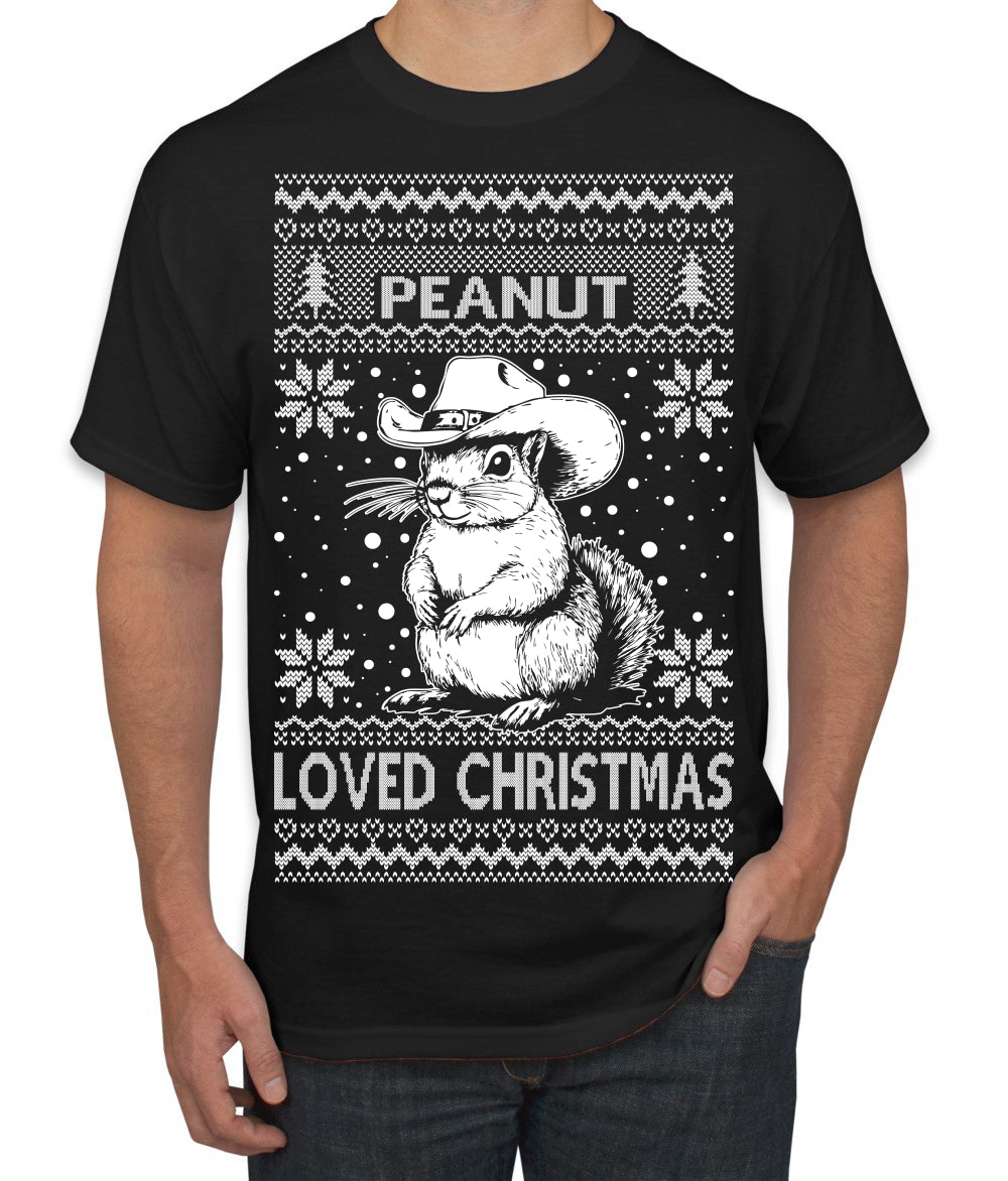 Peanut Loved Christmas RIP Funny Viral Squirrel Meme Ugly Christmas Sw ...