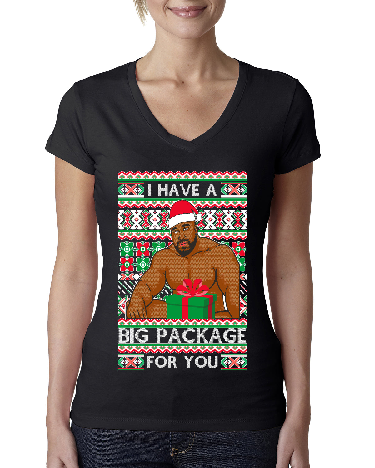 I have a Big package Meme Barry Wood Ugly Christmas Sweater Womens Jun ...